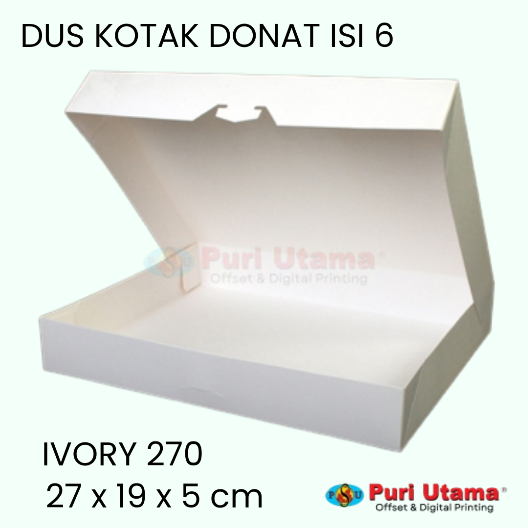 DUS KOTAK DONAT ISI 6 – IVORY 270 – Indonesia PrintPack